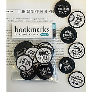 "Clip Over The Page" DIY Bulk Bookmarks Set of 30 Color Your OWN - Read Bulk Bookmarks for Kids Girls Boys Teens. Perfect for Gifts - Student Incentives – Birthday Party Favors – Reading Incentives