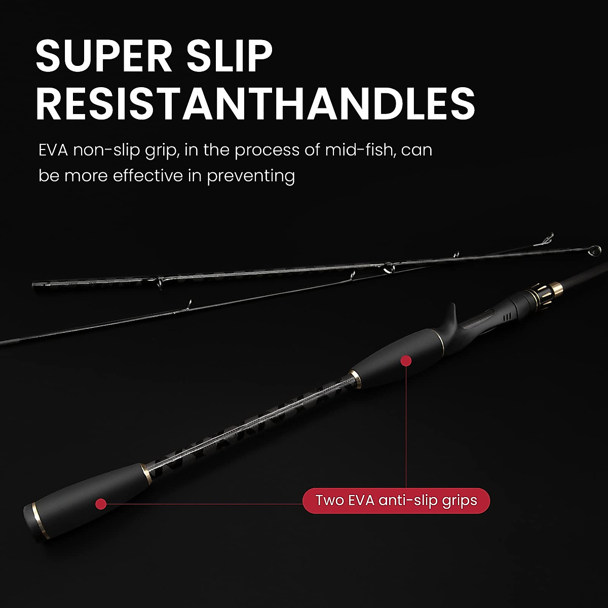 Casting Fishing Rod SAN LIKE Spinning Fishing Rod Durable Fiberglass Telescopic Fishing Rod with EVA Handle and Carrier Bag for Beginner Adults Sea Fishing (1.98M 6.5FT)
