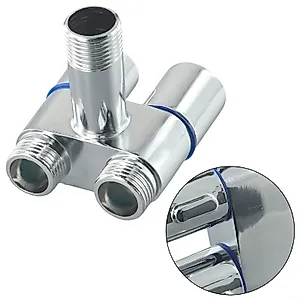 AIDNTBEO 1-In-2-Out Dual Control Valve for Bathroom Toilet Bidet Sprayer, G1/2 Double Control Washing Machine Faucet Hand Sprayer Kit, Double Faucet Adapter for Toilet