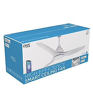Promounts Modern All Seasons 52" Smart Ceiling Fan with Reverse Airflow, Led Lights, 3 Blades, 3 Color Temperatures, 6 Speeds, Voice App Control Compatible with Alexa/Google for Office and Home