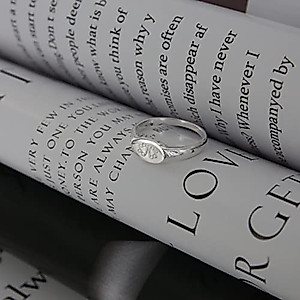 Dodostar Women Monogram Rings for Signet Ring Monogrammed Pinky Initial Letter Personalized Engraved Custom Name Sterling Silver