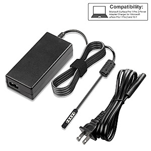 TREE.NB Surface Pro 1/2/RT Charger, 43W 12V 3.58A Power Supply Adapter with Cord for Microsoft Tablets