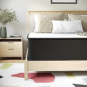 BizChair 12 Inch Hybrid Mattress, Queen Size High Density Foam and Pocket Spring Mattress in a Box, CertiPur-US Certified Foam