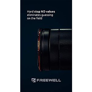 Freewell 82mm Threaded Hard Stop Variable ND Filter Standard Day 2 to 5 Stop