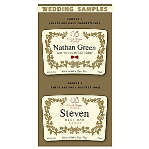 Personalized Label to fit Hennessy Cognac Bottles (No Proof)