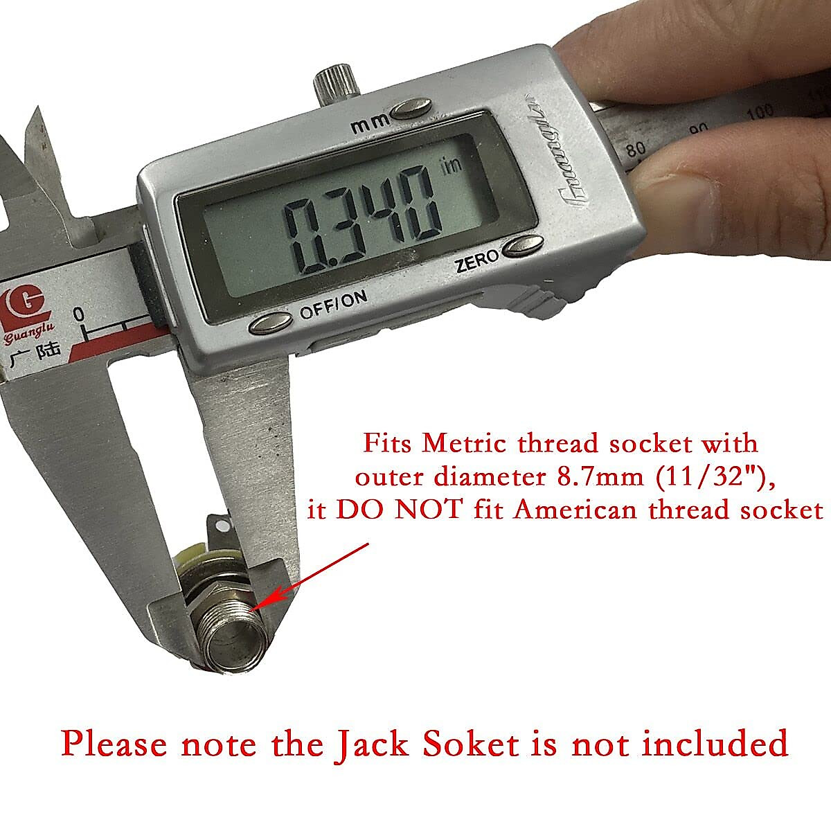 KAISH 20pcs Metric Guitar Input Output Jack Socket Nut and Washer Guitar Jack Nuts for Import Guitars Black