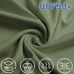 MIER Men's Lightweight UPF 50+ Sleeveless Bodybuilding Tank Tops Breathable Fishing Hiking Shirts UV-Proof Ultralight Workout Muscle Tee Olive XL