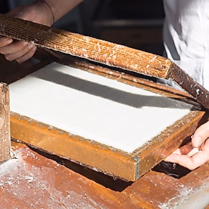 Caydo 3 Pieces Paper Making Frame Kit, Papermaking Mould and Deckle with Mesh, Absorbent Paper and Sponge for Kids Adults Supplies(5 x 7 Inches, 7.5 x 9.8 Inches, 9.8 x 13 Inches)