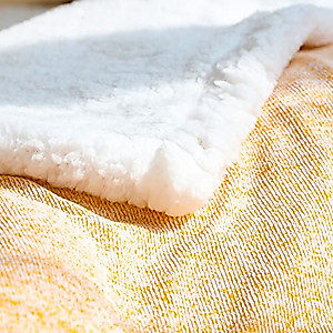 Baby Blanket for Boys or Girls Knit Fleece Fluffy Toddler Blanket for Baby, Soft Warm Cozy Plush Warm Blanket for Spring, Infant or Newborn Receiving Blanket for Baby Bed (30x40inch, Yellow)