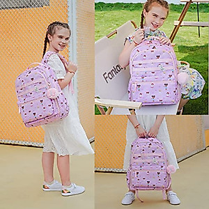 KIDNUO Kids Backpack for School Boys Girls Lightweight Kindergarten Elementary Toddler Backpacks Preschool Bookbags Cute Cartoon Travel Daypack with Chest Strap (S,Pink)