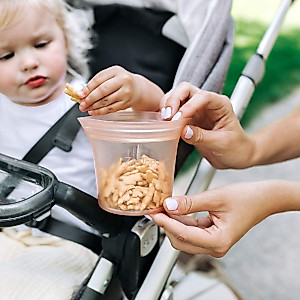 Zip Top Reusable Food Storage Bags | Short Cup [Teal] | Silicone Meal Prep Container | Microwave, Dishwasher and Freezer Safe | Made in the USA