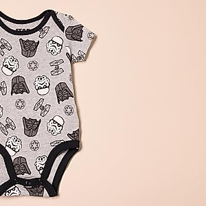 Amazon Essentials Disney | Marvel | Star Wars Unisex Babies' Short-Sleeve Bodysuits, Pack of 6, Star Wars Tiny Trooper, Newborn