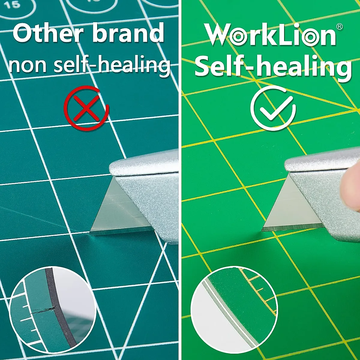 worklion self healing cutting mat 36" x 48" for sewing,fabric cutting,rotary cutting,5-layer non-slip as desk top for Scrapbooking & Quilting & Sewing & Arts & Crafts Project……