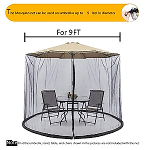 Tiimmgaal 9/10 FT Mosquito Net For Patio Umbrella Outdoors Screen Polyester Hanging Tent(Mosquito Net Only)