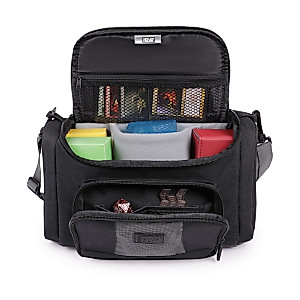 USA Gear MTG Bag Compact Card Case - Magic the Gathering Deck Carrying Case with Padded Customizable Interior, Fits MTG Deck Boxes, Booster Box, Yugioh Card Decks and more Accessories (Bag Only)