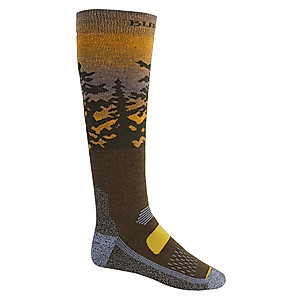 Burton Mens Performance Midweight Sock, Sunrise, Large