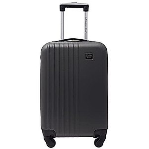 Travelers Club Cosmo Hardside Spinner Luggage, Charcoal Grey, 2-Piece Set (20/28)