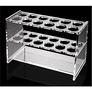 Driak Acrylic Clear Test Tube 12 Sockets Centrifuge Tube Rack Holder for 10ML Test Tubes