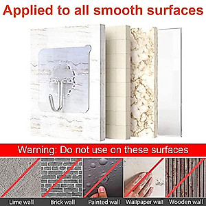 BASHO FAN Wall Hooks Robe Towel Hooks - 26 Packs Transparent Waterproof Sticky Hooks Oilproof Seamless Shower Hooks Stick Coat Hooks
