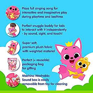 Pinkfong Singing Plush Toy, 11" Stuffed Animal Toys, Interactive Musical Baby Toys for Toddlers, Gifts for Boys & Girls