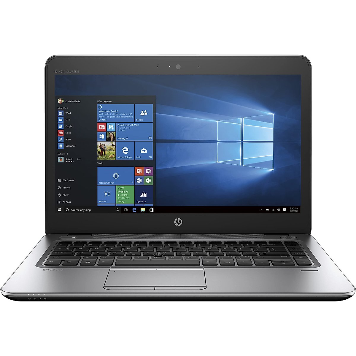 HP EliteBook 840 G3 Business Laptop: 14", Intel Core i5-6300U, 256GB SSD, 16GB DDR4, Fingerprint Reader, Backlit Keyboard, Windows 10 Professional 64 bit