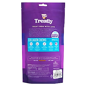 Treatly USA Collagen Chip Rolls 5-6" Dog Chew Treats - Chicken Marinade Flavor, 10 Count/1 Pack
