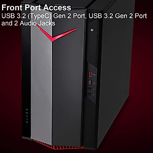 acer 2023 Nitro 50 Gaming Desktop Intel 8-Core i7-11700 32GB RAM 1TB PCIe SSD 2TB HDD NVIDIA GTX 1650 Super GDDR6 4GB HDMI DP DVI-D USB-C WiFi AX BT RJ-45 Windows 11 Home w/RE USB Drive