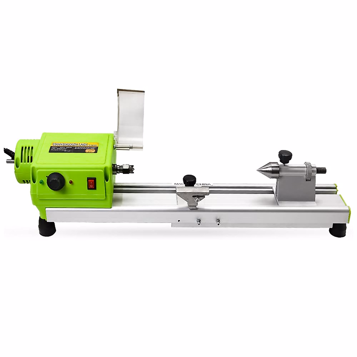 Onetuon Mini Wood Lathe Benchtop MICRO Woodturning Lathe Grinding Polishing Beads Drill Rotary Tool Set Variable Speed (Standard)