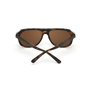 Serengeti Men's Oatman Polarized Square Sunglasses, Matte Tortoise, Medium