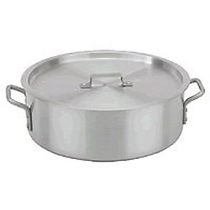 Royal Industries Brazier with Lid 30 qt, 19.7" x 5.9" HT, Stainless Steel, Commercial Grade - NSF Certified