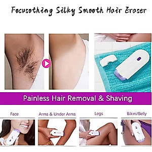 Focusothing Silky Smooth Hair Eraser,Laser Lhaver for Women, Painless Hair Removal,Light Technology Hair Remove,Silky Smooth Hair Eraser Laser,Apply to Any Part of The Body (1*Epilators)