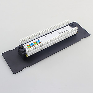 Yankok [CAT6 8 Port Patch Panel Unshielded with Coded T568A/B Wiring for RJ45 Network Cables Rack/Wall Mount 1U (Come with Bracket & Mini Punch Down Tool)