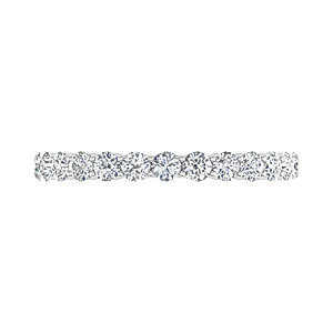 1.05 Carat Prong Set Diamond Eternity Ring Band in 14K White Gold (Ring Size 7.5) (SI1-SI2 Clarity)