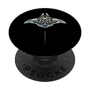 Hawaiian Tattoo Ocean Animal Stingray Tribal Manta Ray PopSockets Swappable PopGrip