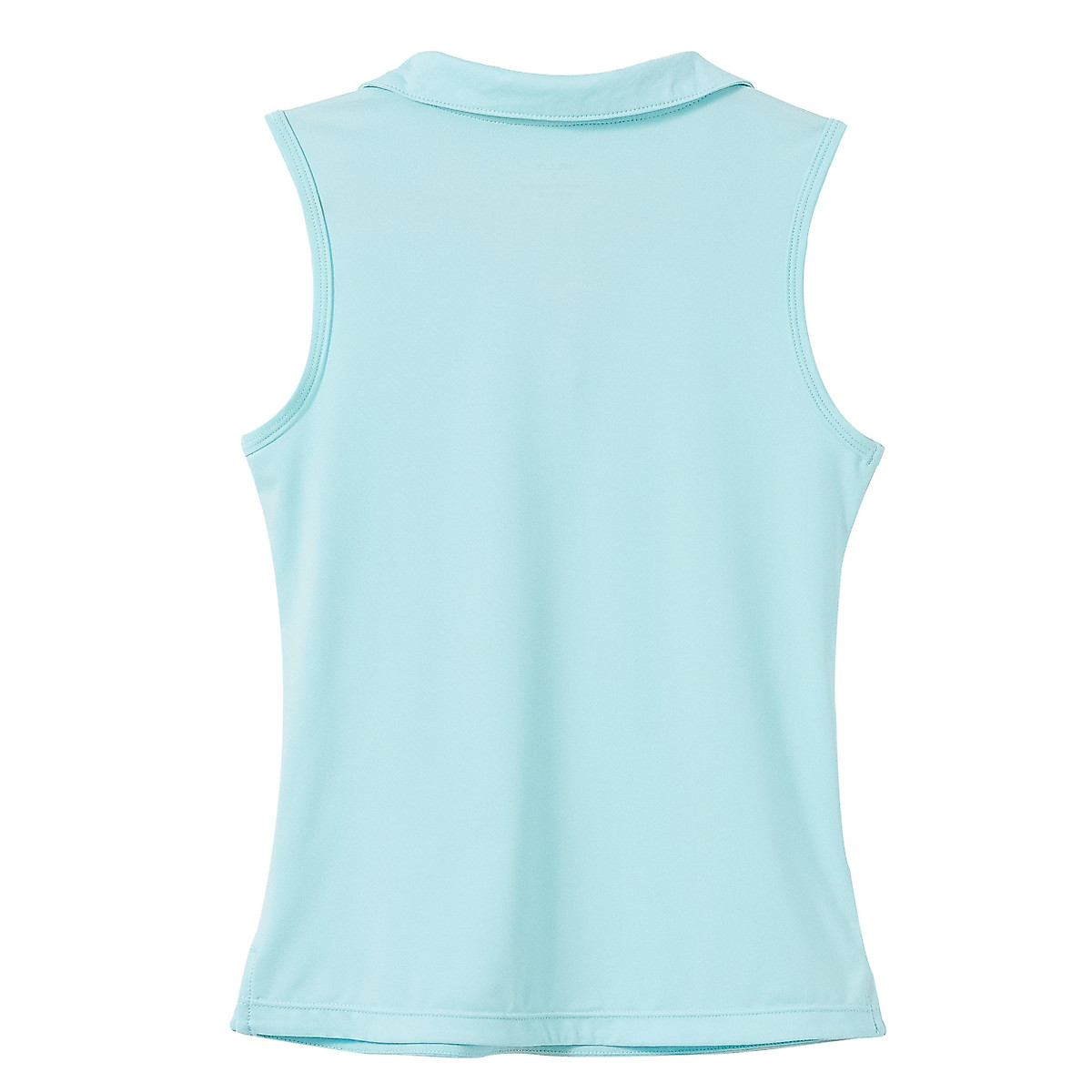Willit Girls' Sleeveless Polo Shirts Golf Tennis Polo Lightweight Shirts Quick Dry Light Blue M