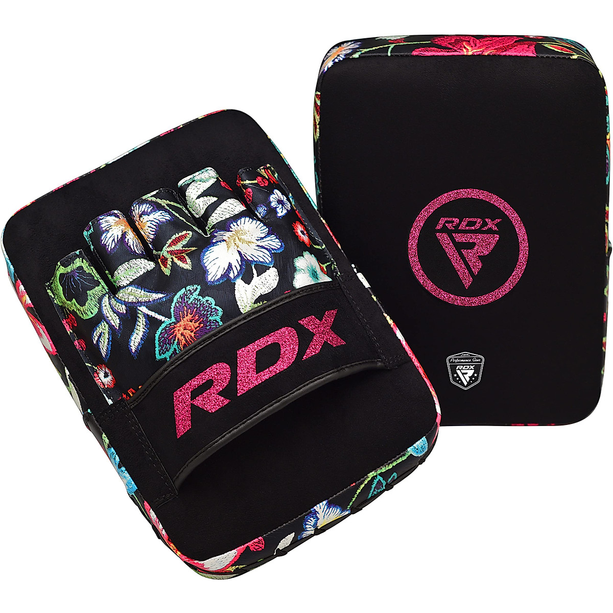RDX Women Boxing Pads Focus Mitts, Ladies Flora Skin Hook and Jab Target Hand Pads, Great for Muay Thai, Martial Arts, MMA, Kickboxing, Karate Training, Padded Punching, Coaching Strike Shield