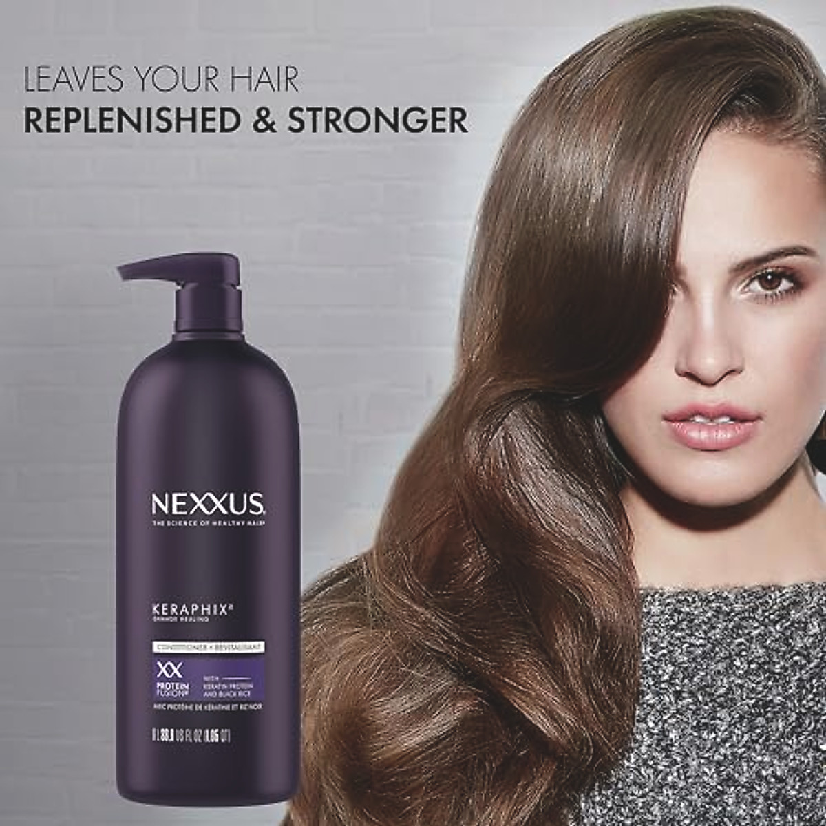 Nexxus Keraphix ProteinFusion Conditioner with Keratin Protein and Black Rice Conditioner for Damaged Hair 33.8 oz