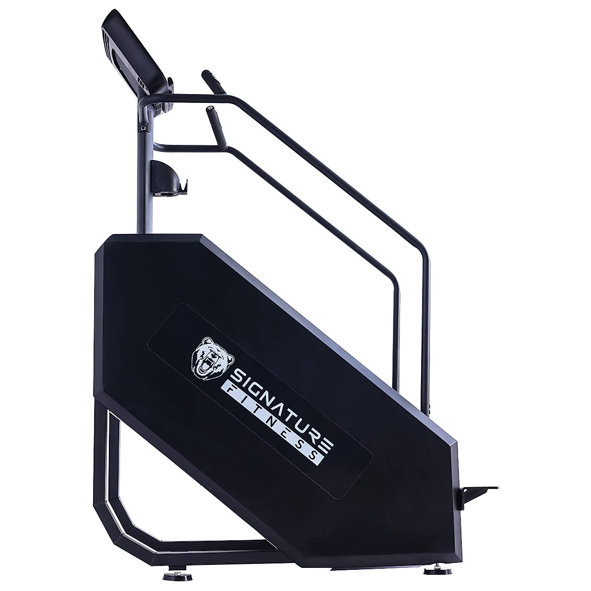 Signature Fitness Home Gym Equipment Continuous Climber Stair Stepper with Electronic Display, Water Bottle Holder, and Reading Rack, Black