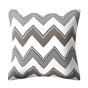 Drmstow Brown Grey Pillow Covers 18x18 Set of 4 Decorative Throw Pillow Cushion Covers for Sofa Bedroom Outdoor Patio Furniture Indoors Home Decor