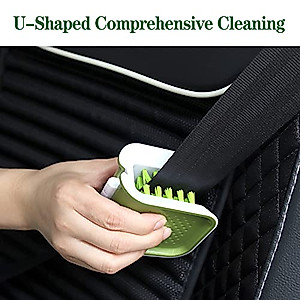 BxuxJar Car Seat Belt Cleaning Brush—Car Washing Tool Double Sided U Type Openable Cleaning Brush,Car Detailing Supplies&Car Cleaning Supplies
