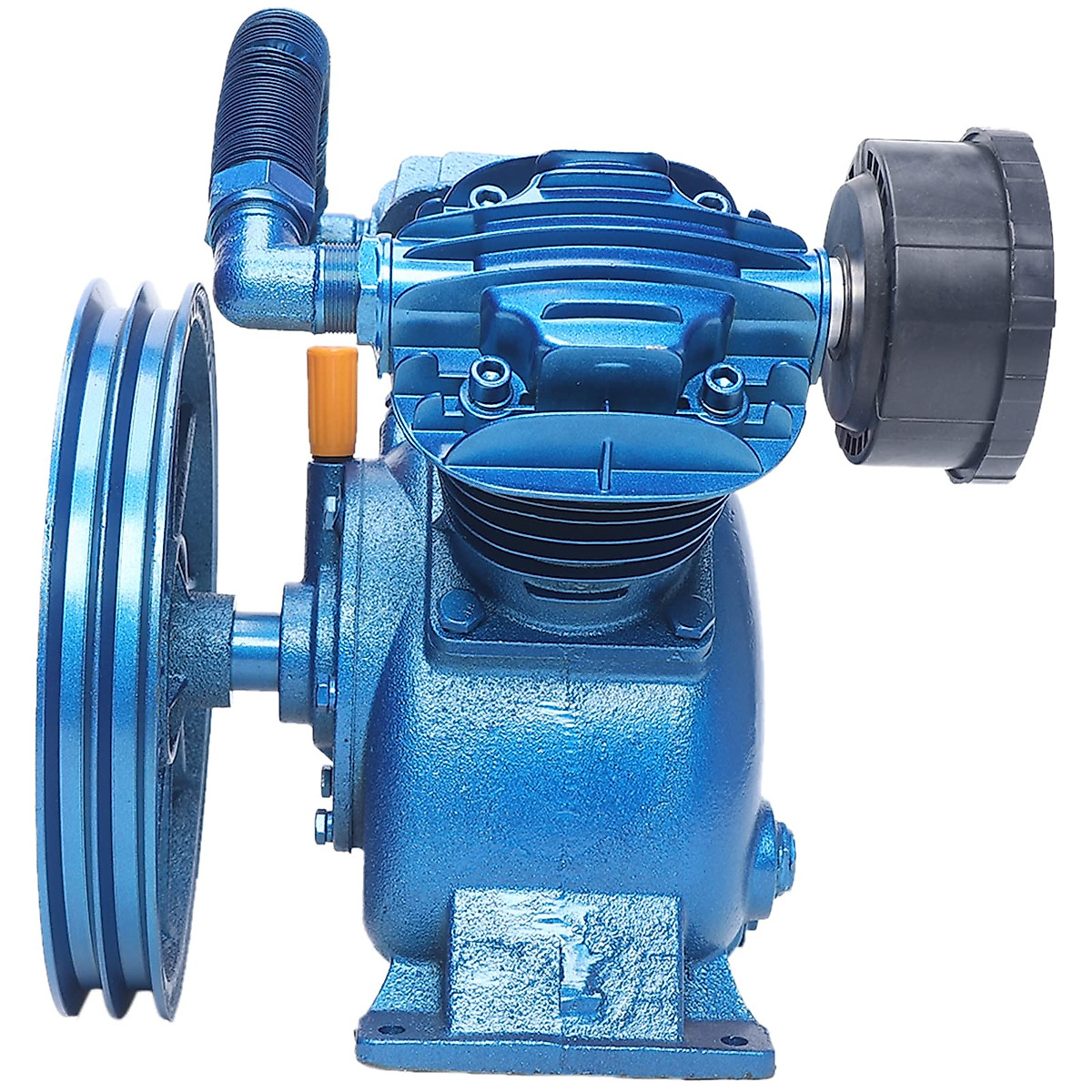 5.5HP Dual Piston V Style Air Compressor Head Pump Motor Cast Iron 2-Stage 2-Cylinder, 21 CFM 175 PSI