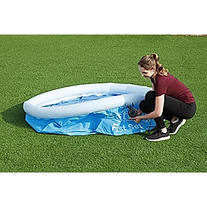 Bestway Fast Set 6 Foot x 20 Inch Round Inflatable Above Ground Outdoor Swimming Pool with 248 Water Capacity and Repair Patch, Blue (Pool Only)