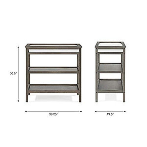 Baby Relax Mydland Open Changer, Nursery Furniture, Coastal Gray
