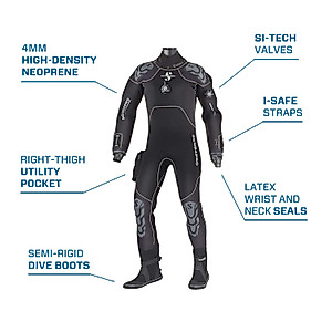SCUBAPRO Exodry 4 mm Men’s Diving Drysuit (Large)