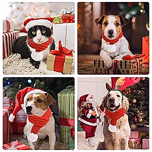 Customize Dog Collar Dog Solid Knitted Scarf Christmas Pet Headdress Cat Clothes Accessories Pet Knitted Scarves Scarf Warm Soft Knitting Dog Collar with Metal Buckle