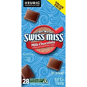 Swiss Miss Milk Chocolate Hot Cocoa Keurig Single-Serve K Cup Pods, 28 Count
