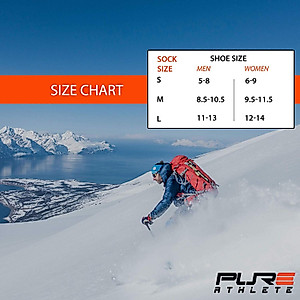 Pure Athlete Warm Wool Ski Socks Winter – Women Skiing Merino Snowboard Pack Men