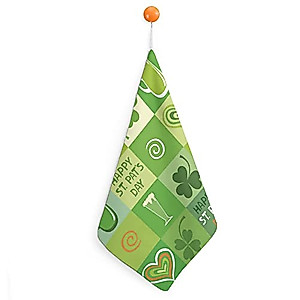 Lurnise Hand Towel Happy St.Patrick's Day Hand Towels Dish Towel Lanyard Design for Bathroom Kitchen Sports