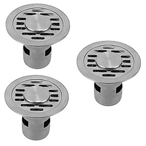 OSALADI 3pcs Stainless Steel Floor Drain Bathtub Drain Filters Water Floor Drain Filter Net Metal Floor Drain Strainer Metal Drain Strainer Net Filter Net for Floor Drain Floor Drain Cover
