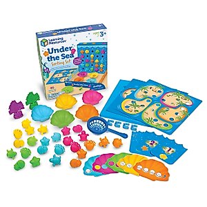 Learning Resources Under The Sea Sorting Set - 46 Pieces, Age 3+ Toddler Activities, Educational Toys Set, Color Teaching Toys